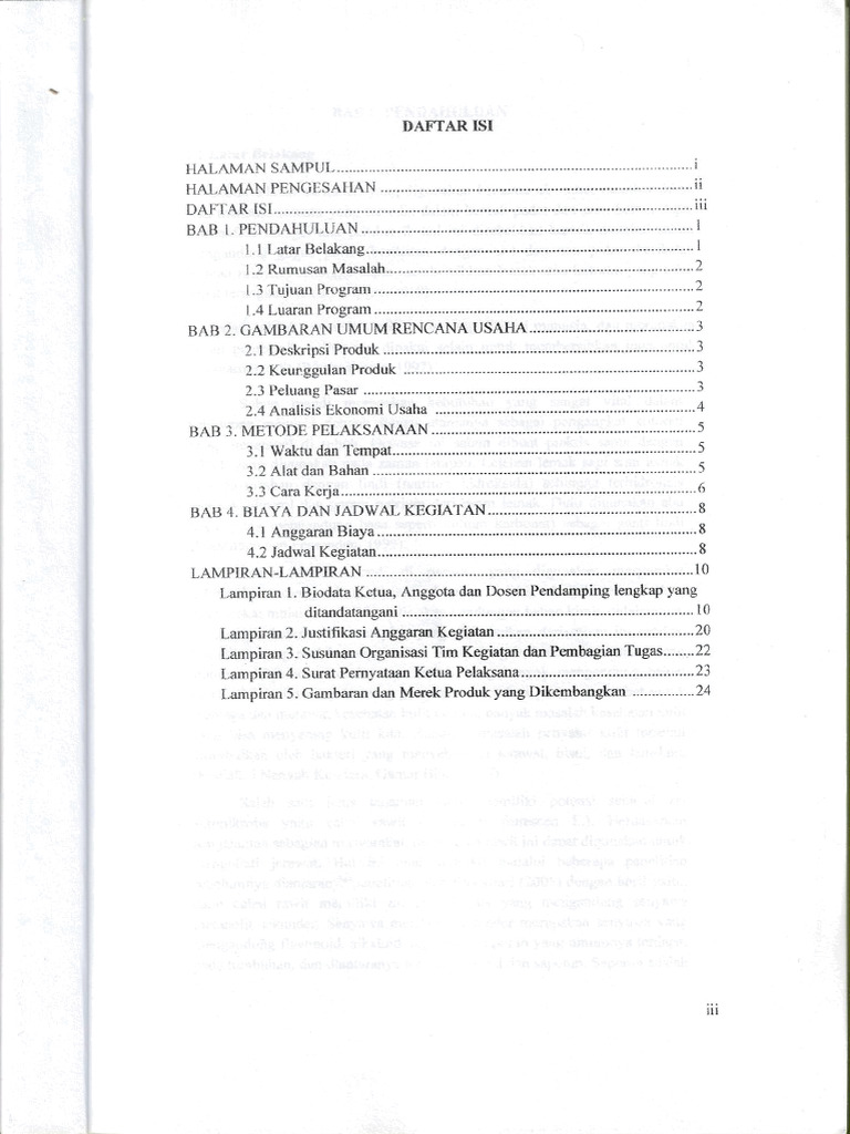 Isi Proposal PKM | PDF