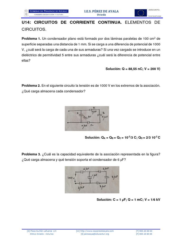 Elementos de Circuitos de CC | PDF | Resistencia Eléctrica y Conductancia | Condensador