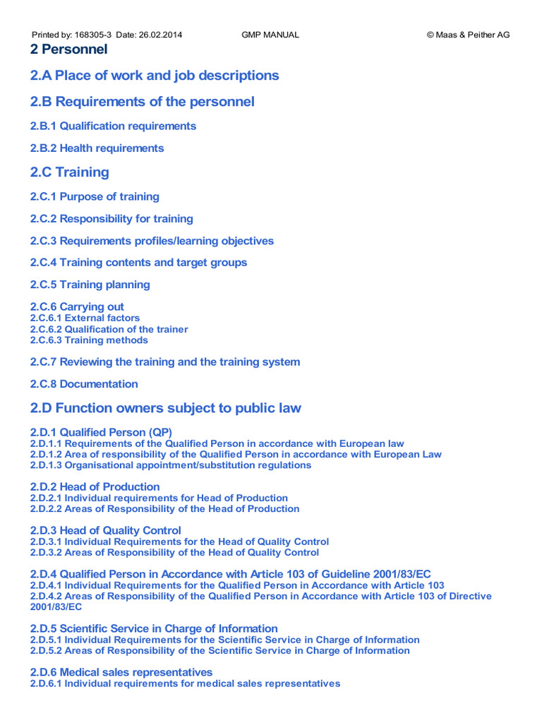2 Personnel | PDF | Occupational Safety And Health | Employment