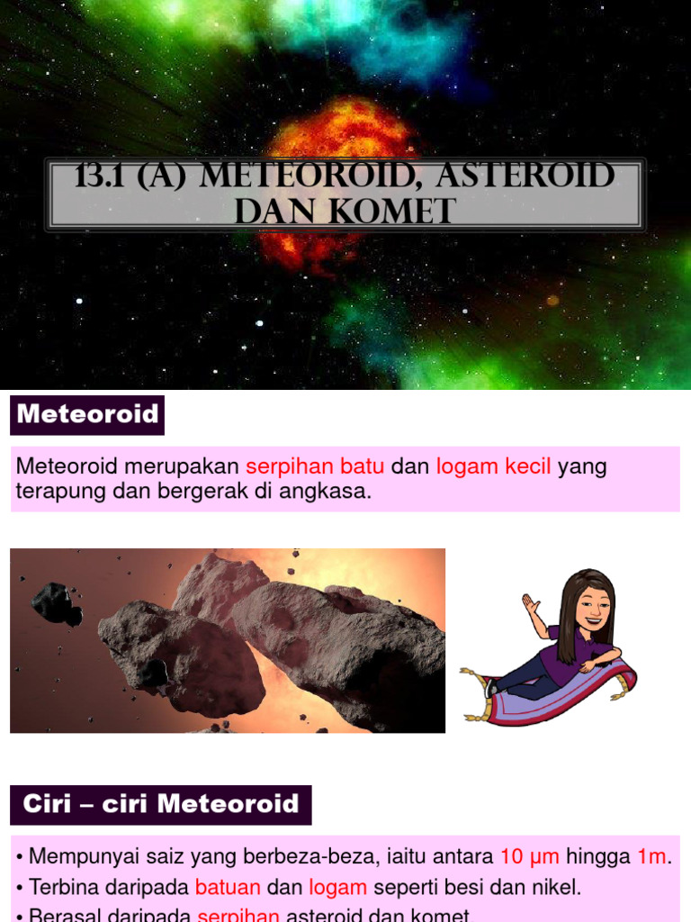 13.1 (A) Meteoroid, Asteroid Dan Komet PDF | PDF