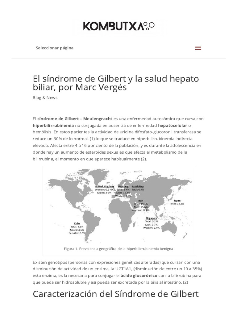Síndrome de Gilbert y Kombucha: Beneficios | PDF | Bilis | Té