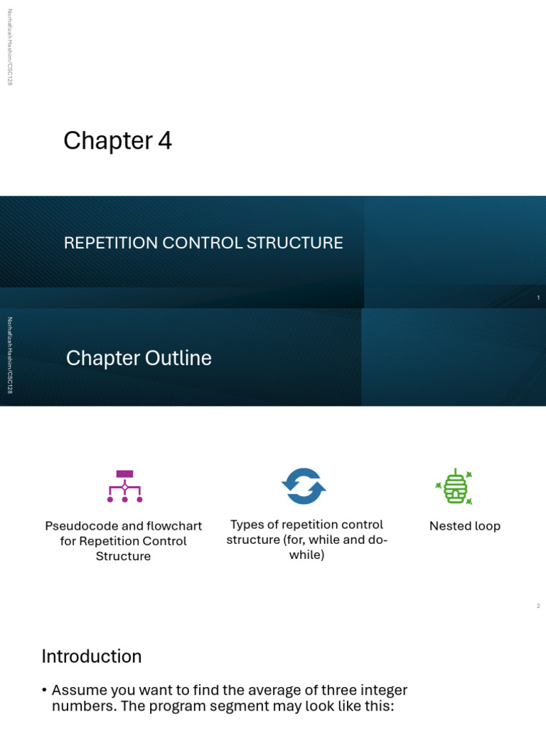 Chapter 4 CSC128 | Download Free PDF | Control Flow | Iteration