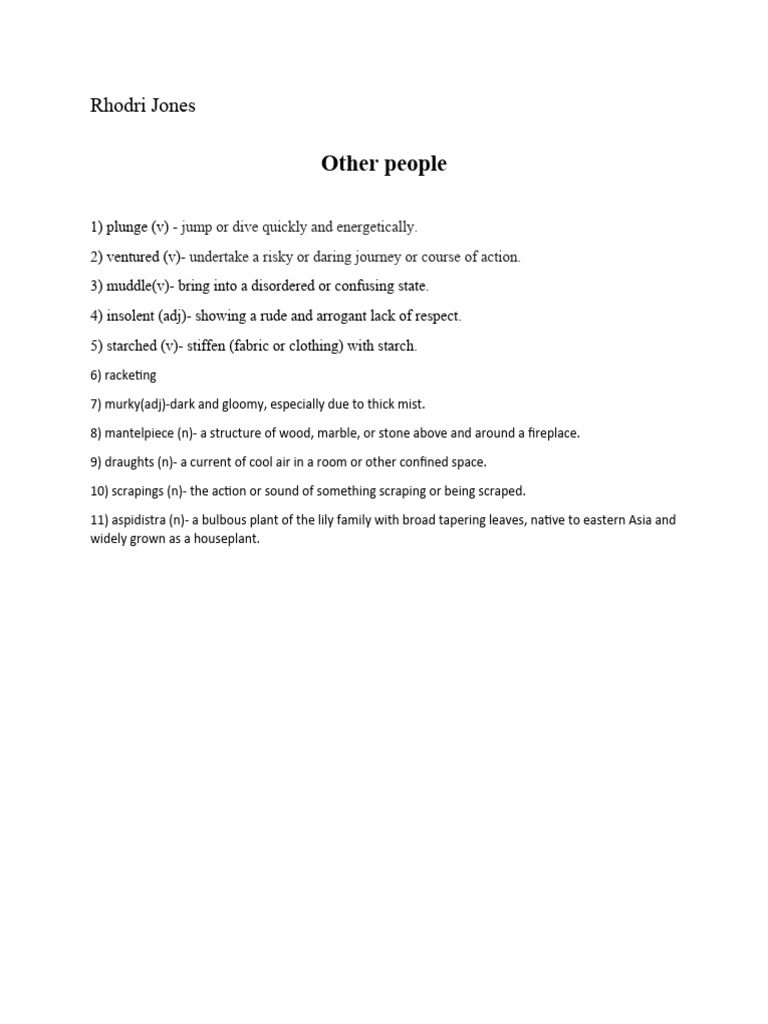 Vocabulary Definitions and Examples | PDF