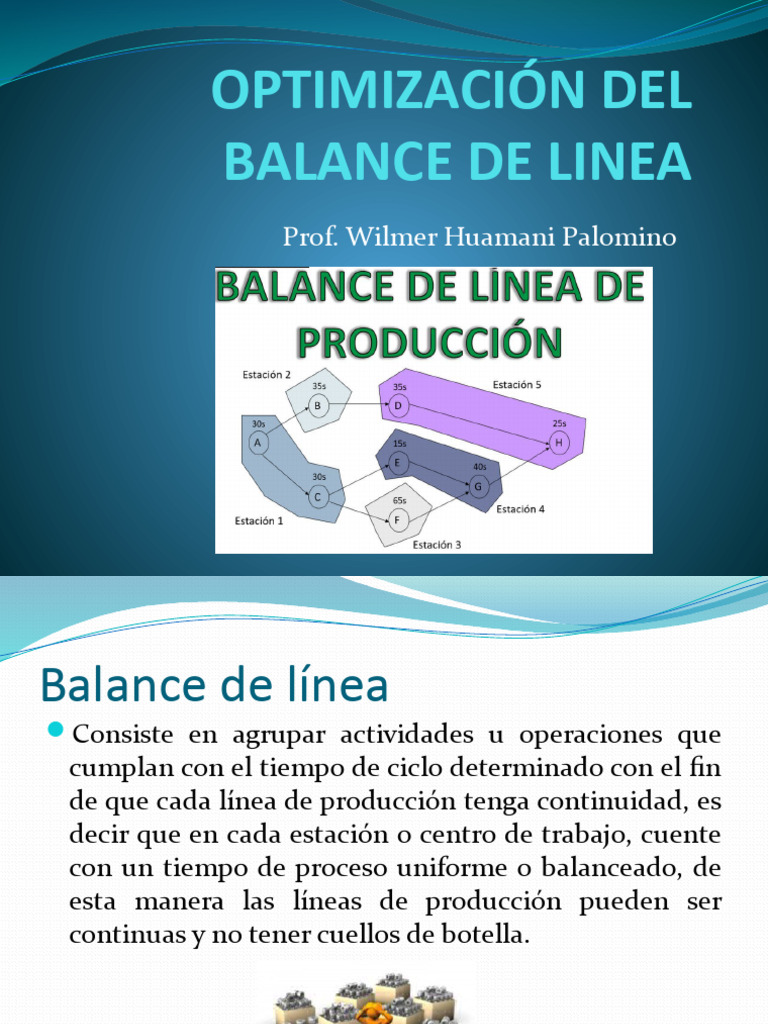 Optimizacion del BALANCE DE LINEA | PDF | Business | Cliente