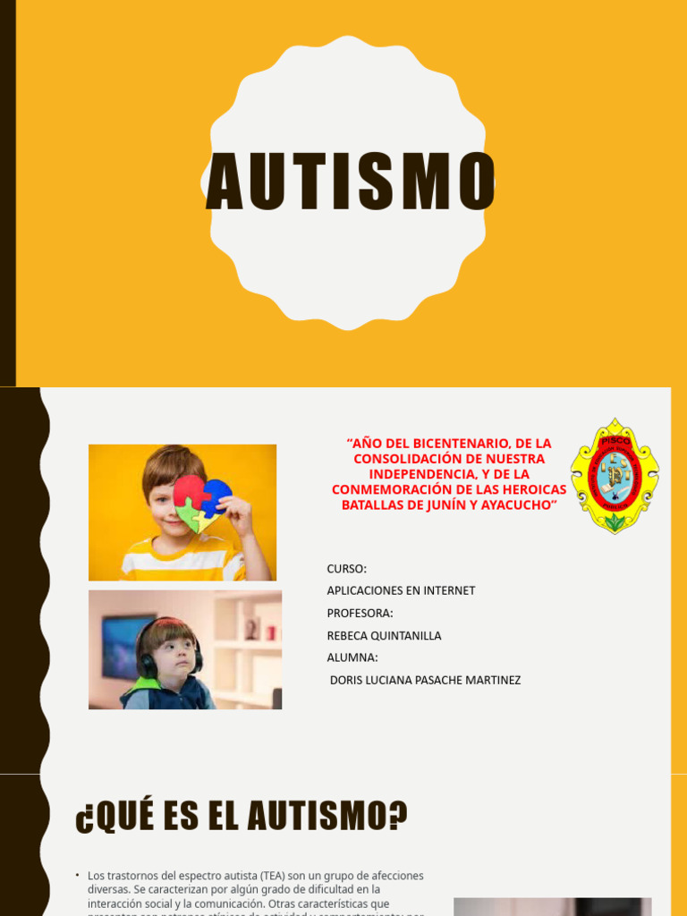 Autismo | PDF | Espectro autista | Discapacidad intelectual