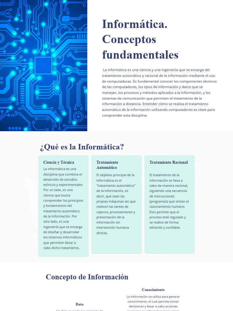 Informatica Conceptos Fundamentales | PDF | Informática | Hardware de la computadora