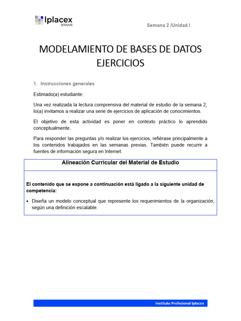 Modelamiento de Bases de Datos | PDF