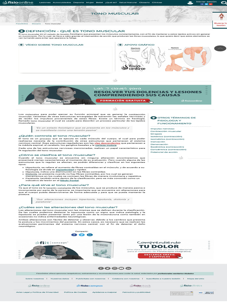 Tono Muscular - Qué Es, Clasificación, Función y Alteraciones | PDF ...