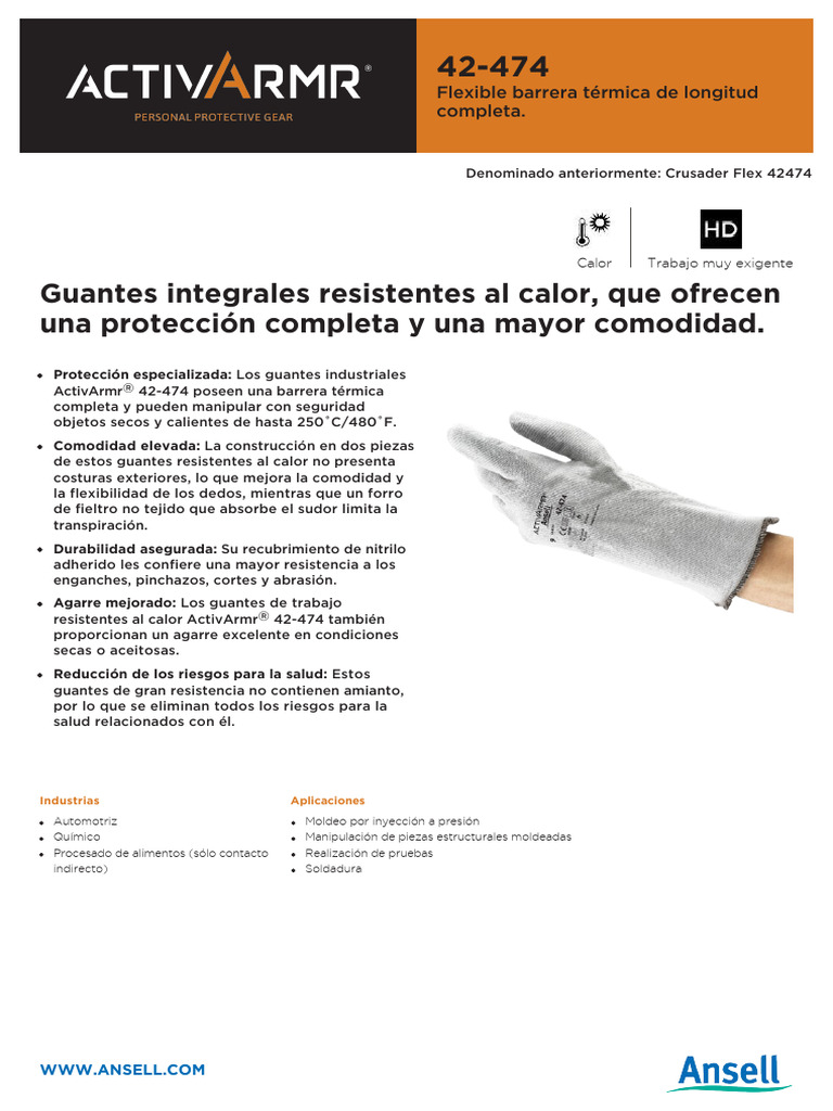 GUANTE CRUSADER FLEX 42-474 ALTA TEMPERA - CC1529177 | Descargar gratis ...