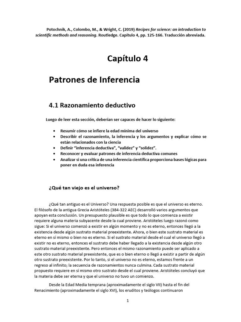 A Potochnik Colombo Wright (2019) Recetas para La - 240507 - 100012 | PDF | Razonamiento ...