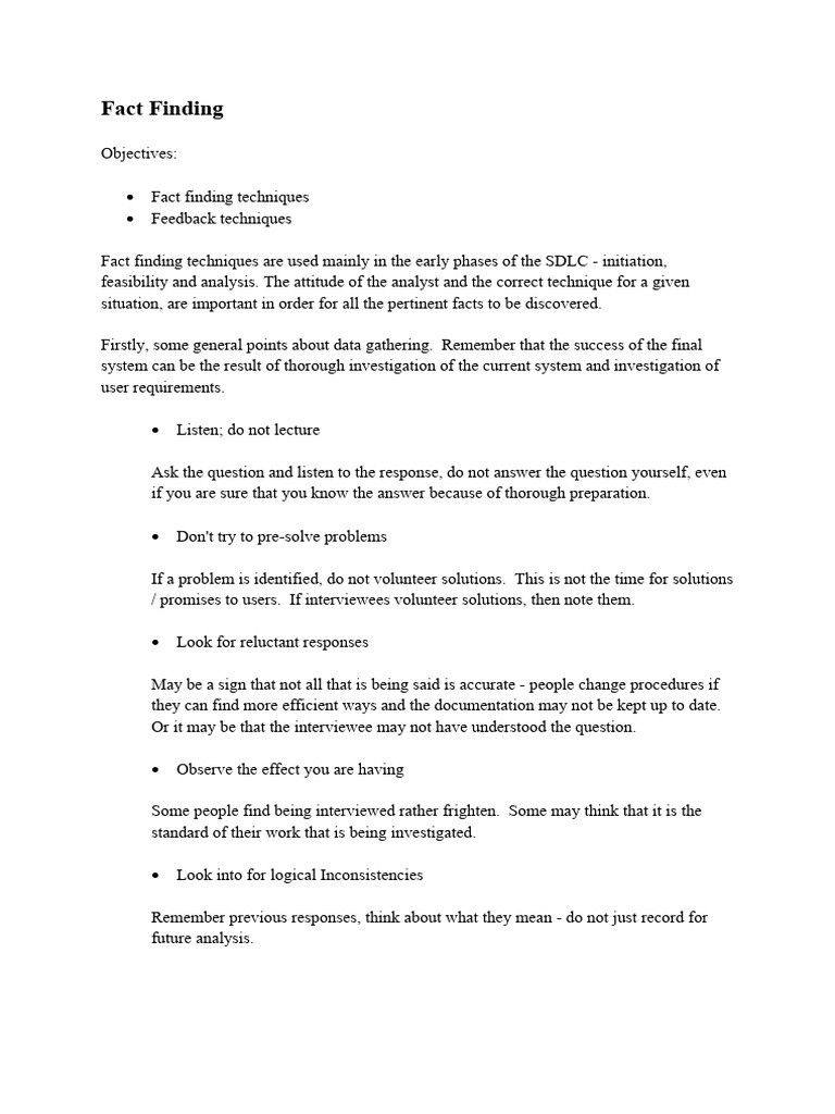 3 Fact Finding | Download Free PDF | Questionnaire | Intelligence Analysis