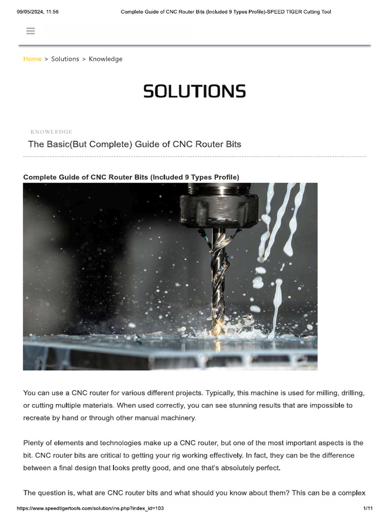 Complete Guide CNC Bits | PDF