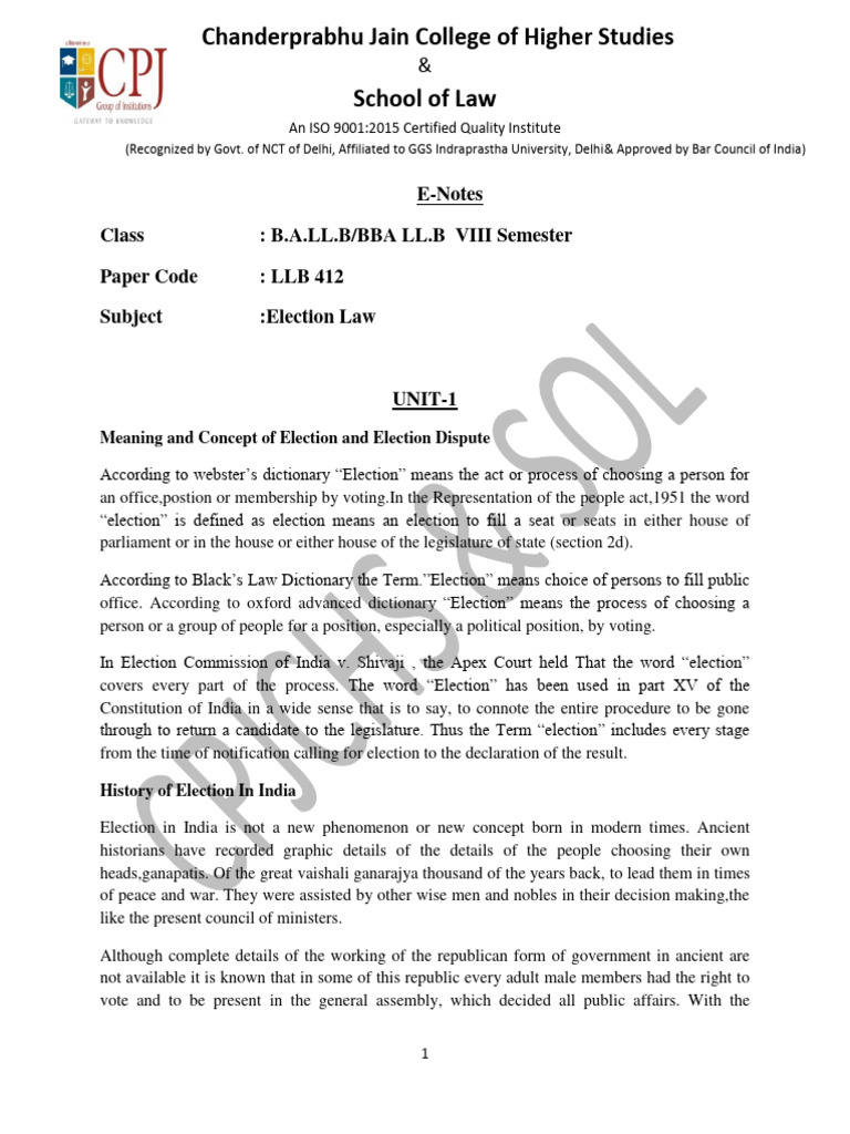 Unit 1 Election Law | PDF | Pardon | Political Law