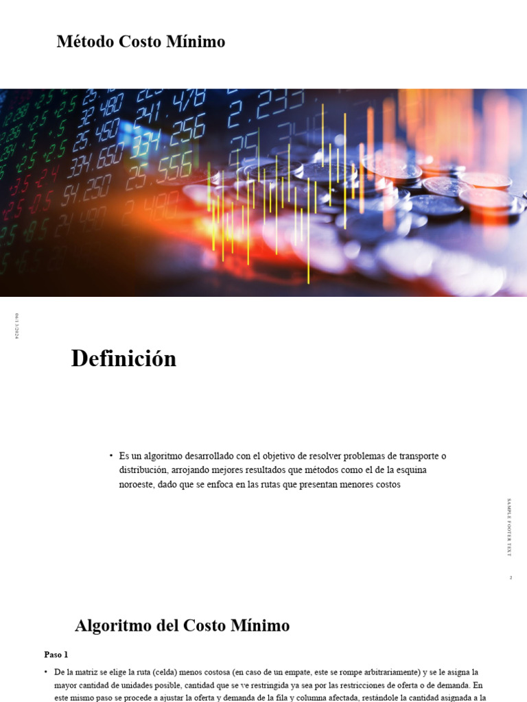 Metodo Costo Minimo | PDF | Informática teórica | Matemáticas Aplicadas