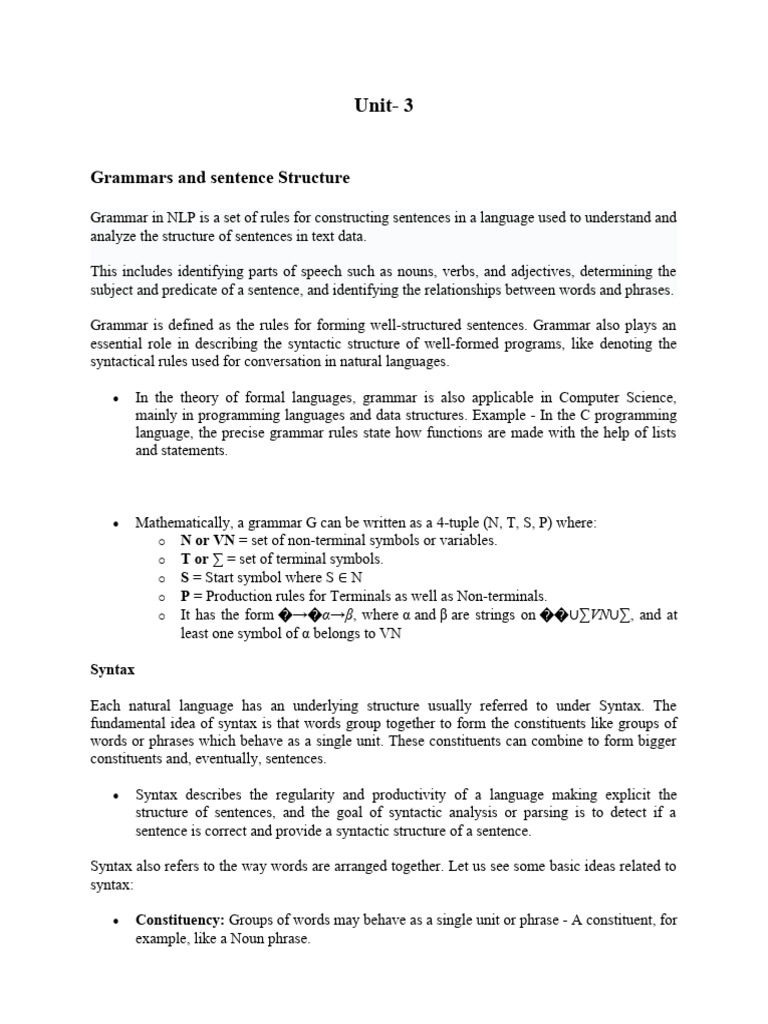 Unit 3 | Download Free PDF | Parsing | Syntax