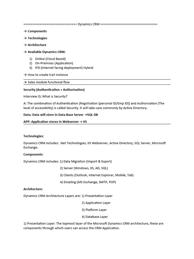 CRM D365 | PDF | Cloud Computing | Internet Information Services