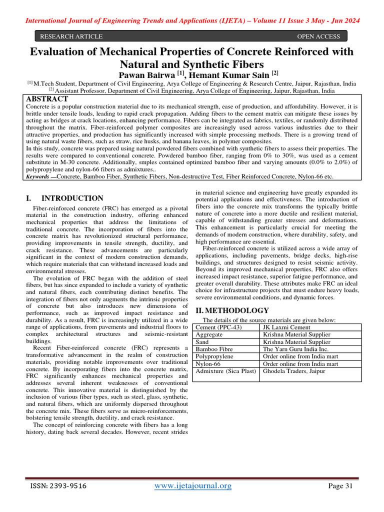 (IJETA-V11I3P8) :pawan Bairwa, Hemant Kumar Sain | PDF | Concrete ...