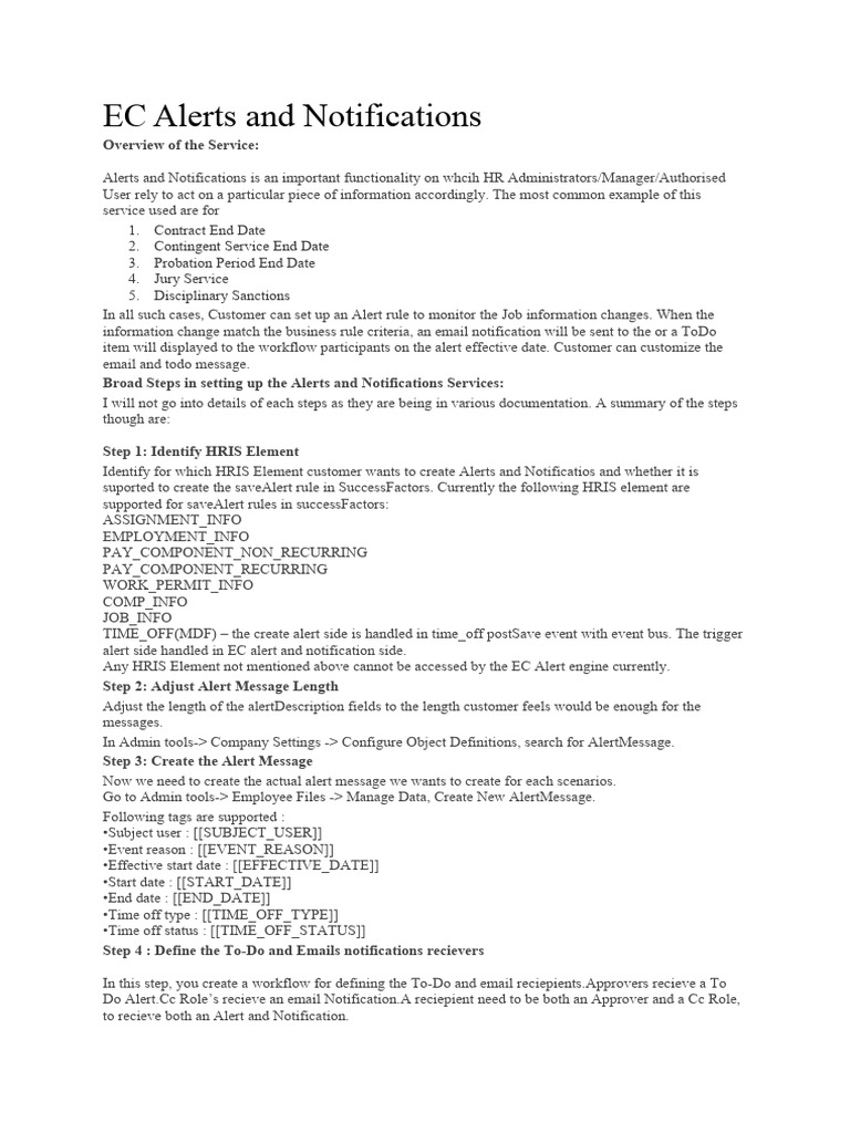 EC Alerts and Notifications | PDF | Computing | Computer Science