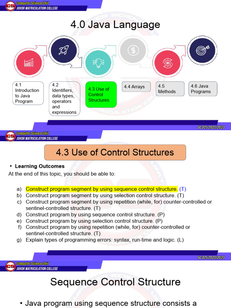 4.3 Use of Control Structures 23 | PDF | Computer Program | Programming