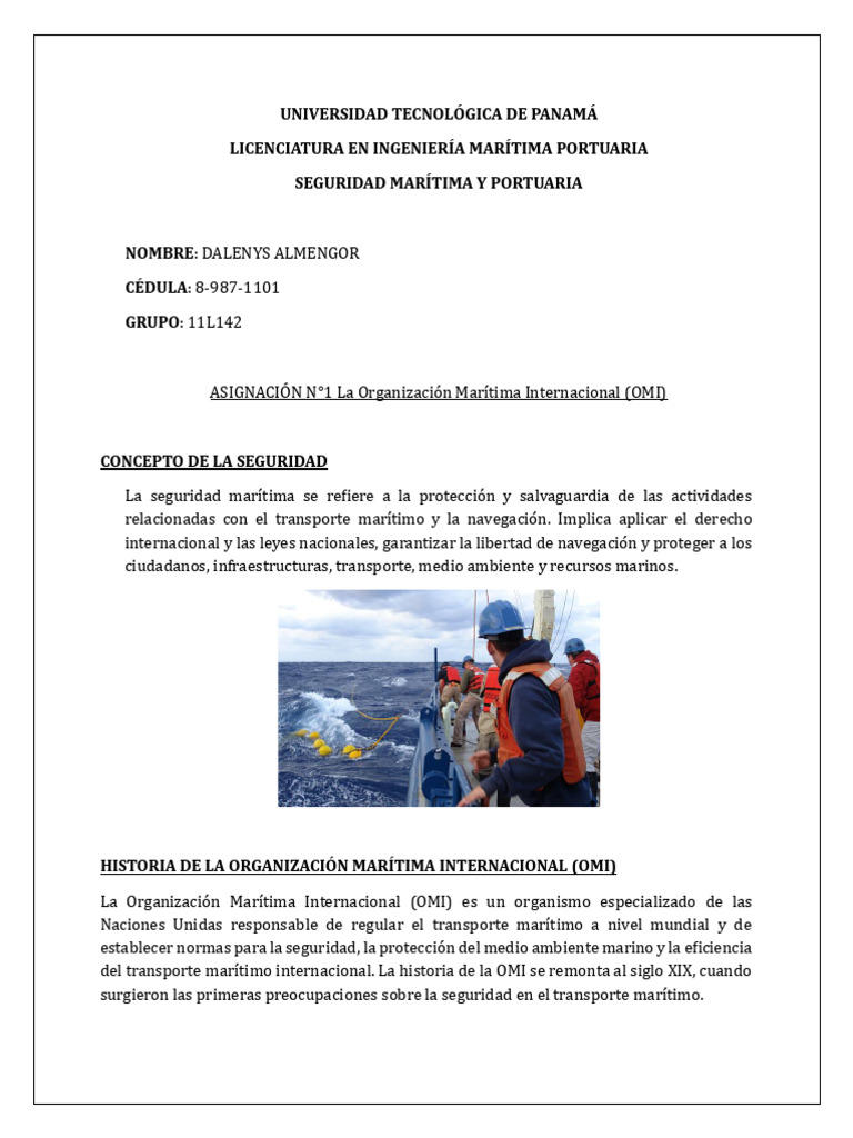 Seguridad Marítima y OMI en Panamá | PDF | Organización Internacional ...