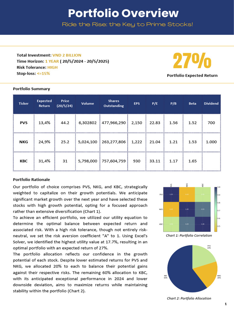 FIN 2 - Project 1 | PDF | Risk | Financial Risk