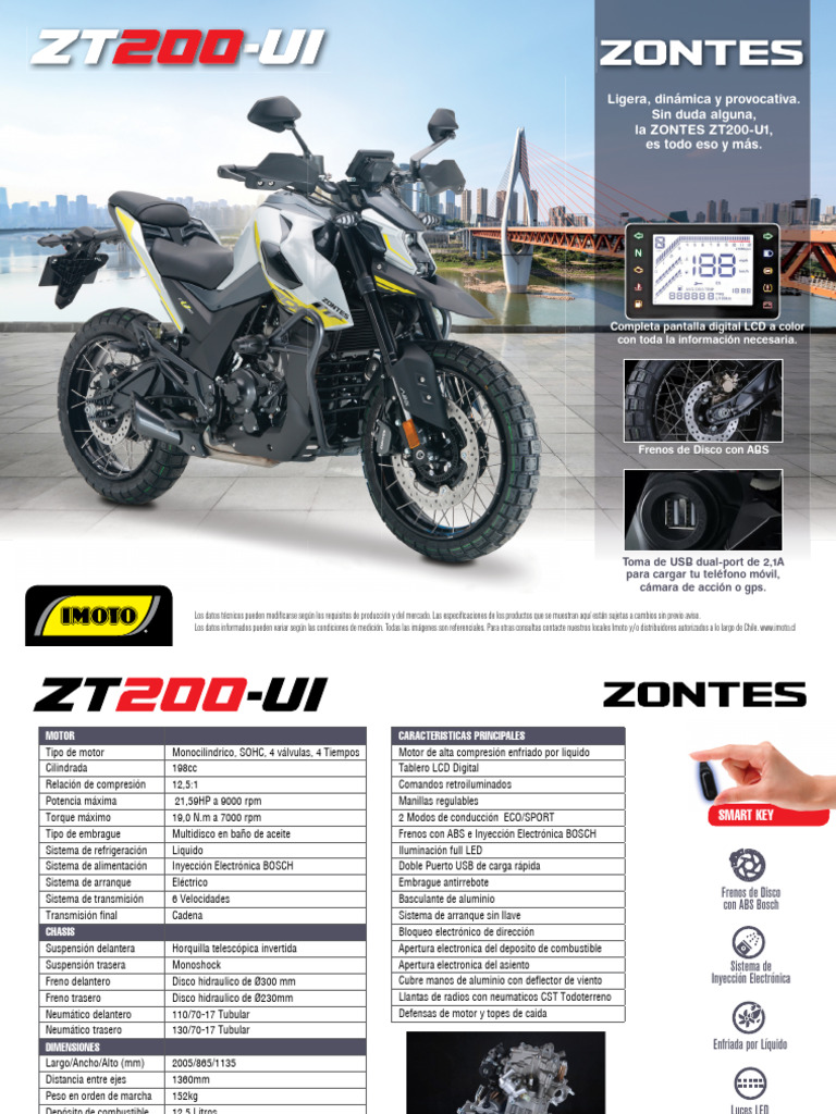 Ficha Zt200-U1 | PDF | Embrague | Inyección de combustible