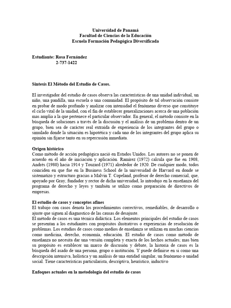Estudio de Casos | PDF | Caso de estudio | Método científico