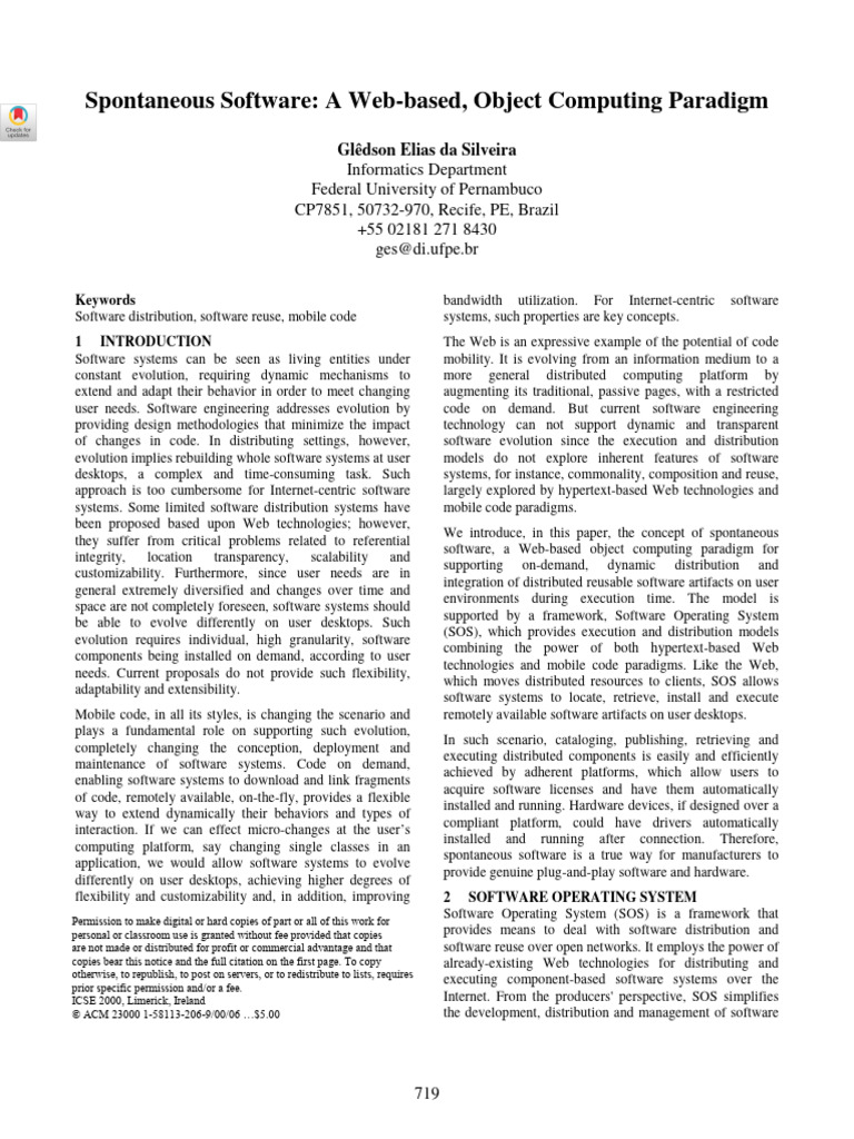 Spontaneous Software (2000) | PDF | Operating System | Application Software