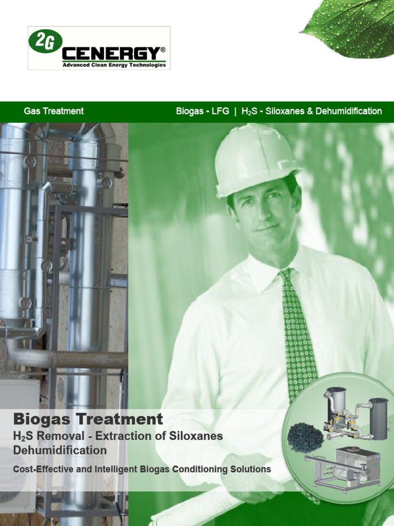 2G CENERGY GasTreatment System Brochure | PDF | Biogas | Cogeneration
