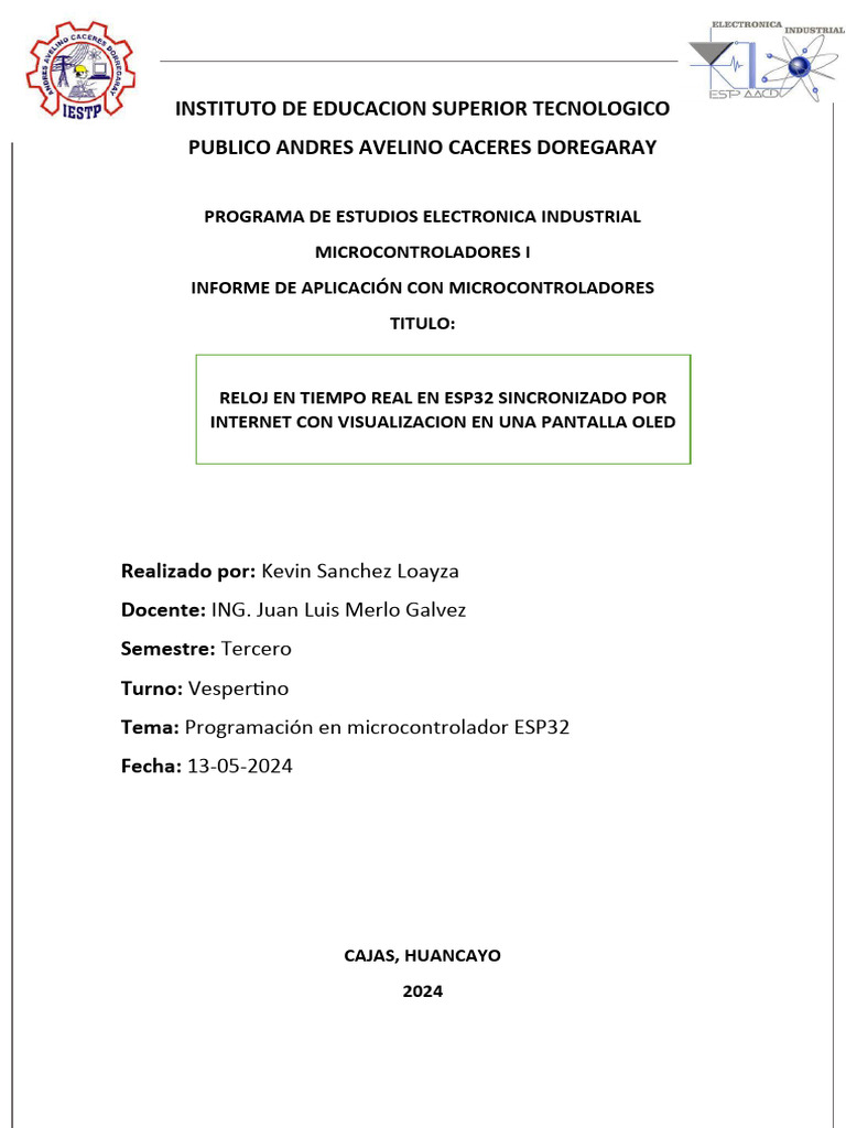 INFORME | Descargar gratis PDF | Arduino | Servidor (Computación)