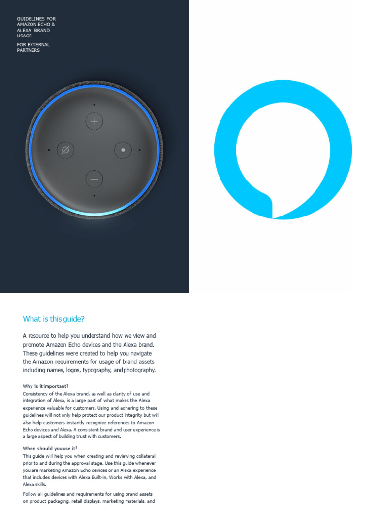 Alexa Amazon Brand Guidelines | PDF | Amazon Echo