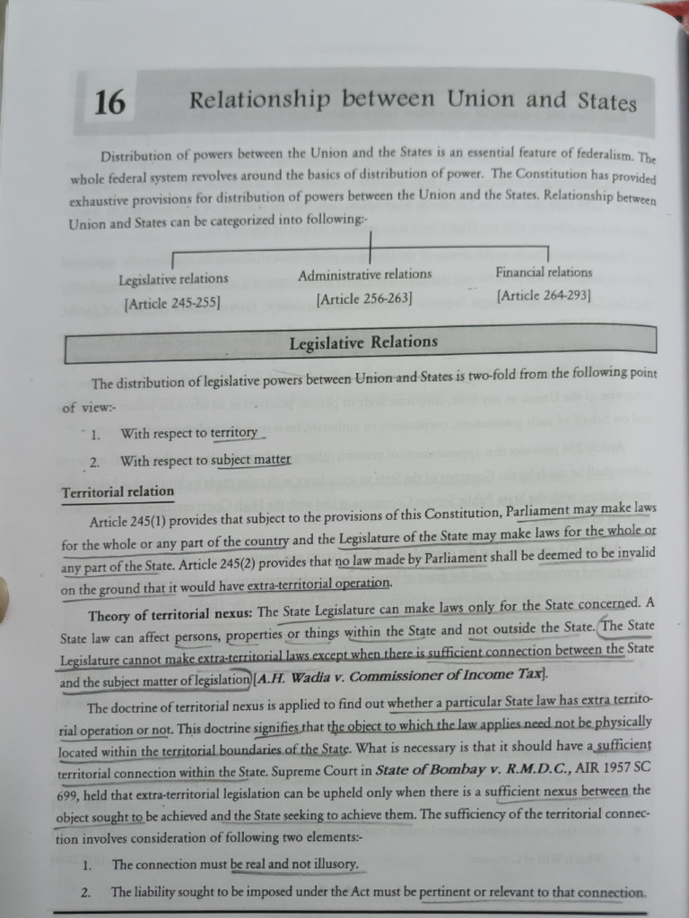 Relationship Between Union and States | PDF | Political Law | Legal ...