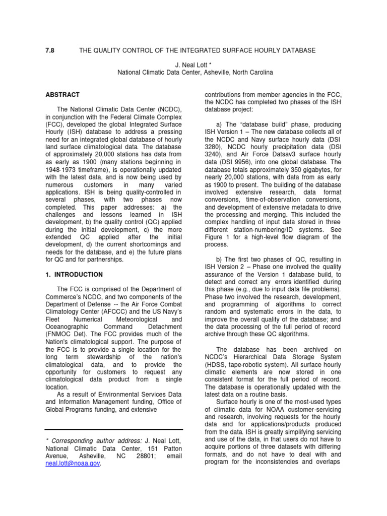 ish-qc | PDF | Databases | Metadata