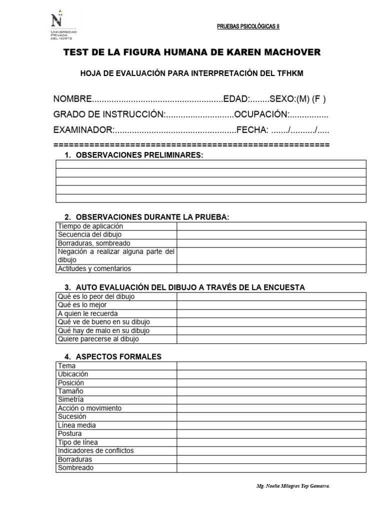 Interpretación del Test de la Figura Humana | PDF | Masculinidad | Hombre