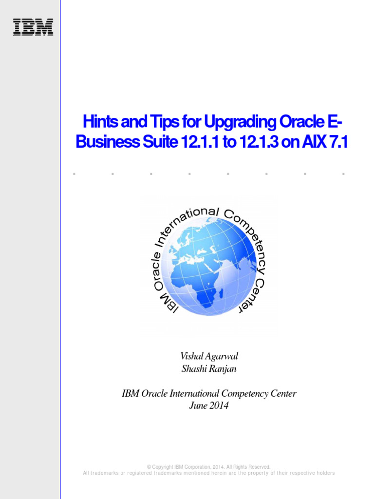 Oracle EBS 12.1.3 Upgrade Agarwal Ranjan 09JUN14 | PDF | Java ...