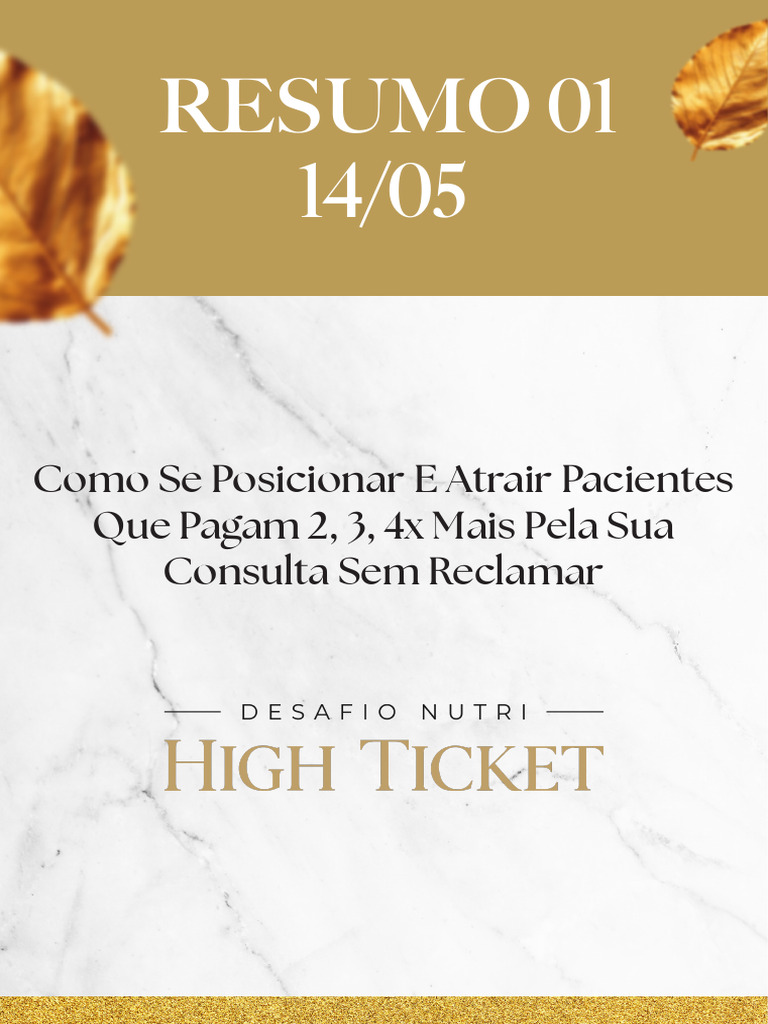 Resumo 01 Como Se Posicionar e Atrair Pacientes Que Pagam 2 3 4x Mais ...