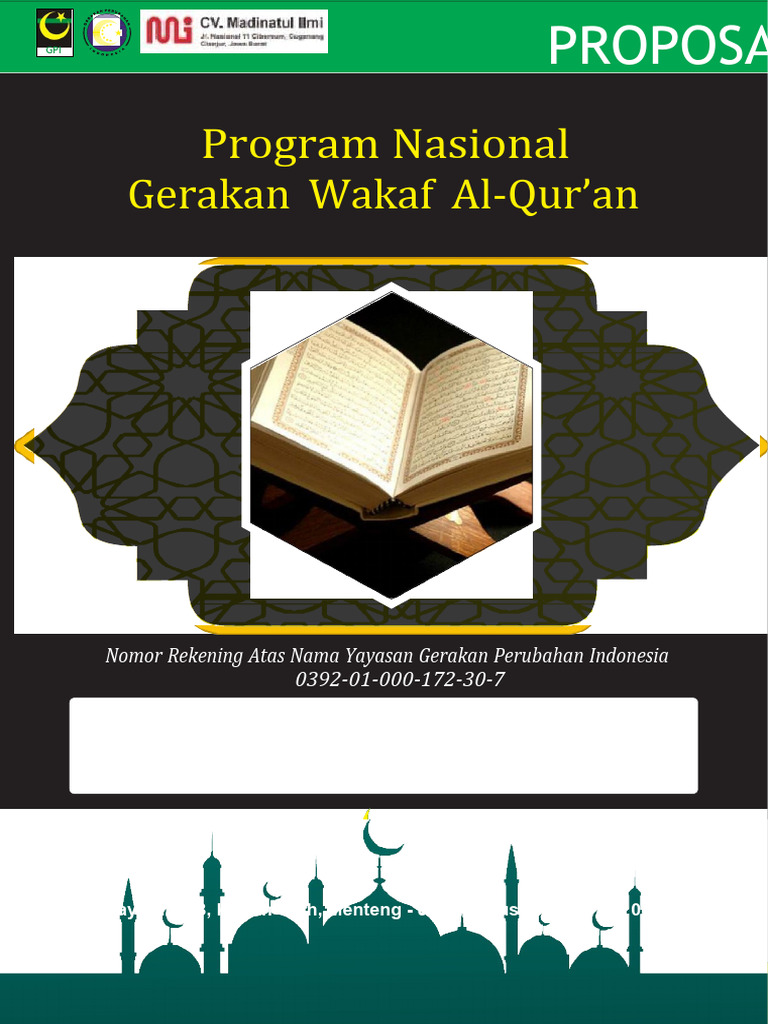 Proposal Wakaf Al Quran | PDF | Agama & Spiritualitas