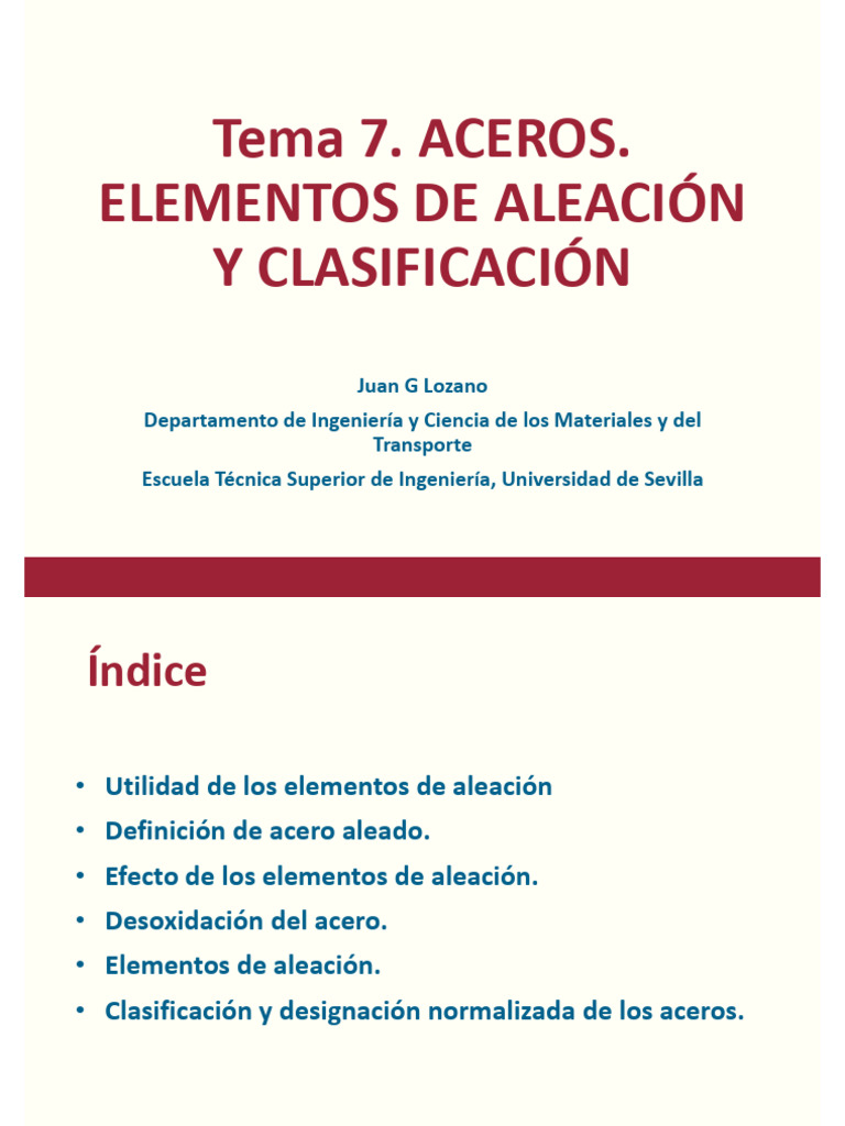 Tema 7 - Aceros - Elementos de Aleación y Clasificación | Descargar ...