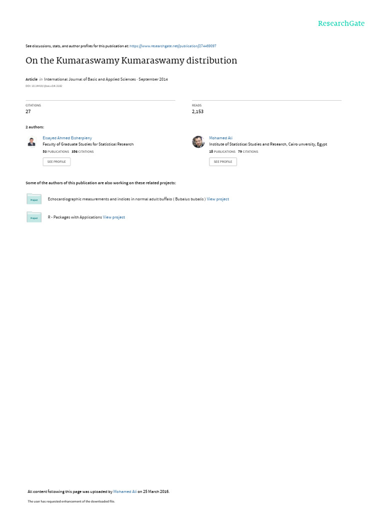 On The Kumaraswamy Kumaraswamy Distribution Download Free Pdf