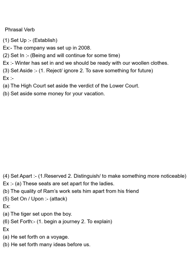 Phrasal Verbs Lesson Guide | PDF | Language Arts & Discipline
