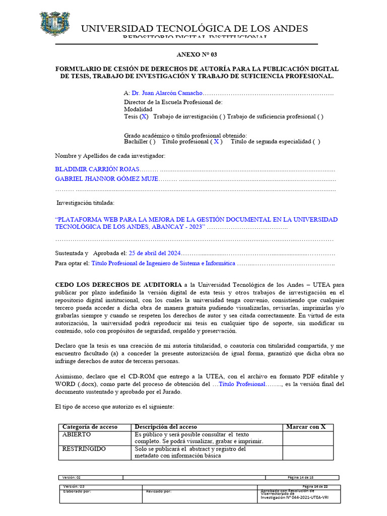 Formato Anexo 3 para Repositorio | PDF | Licencia Creative Commons ...