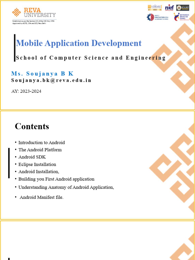MAD Unit1 | PDF | Android (Operating System) | Application Software
