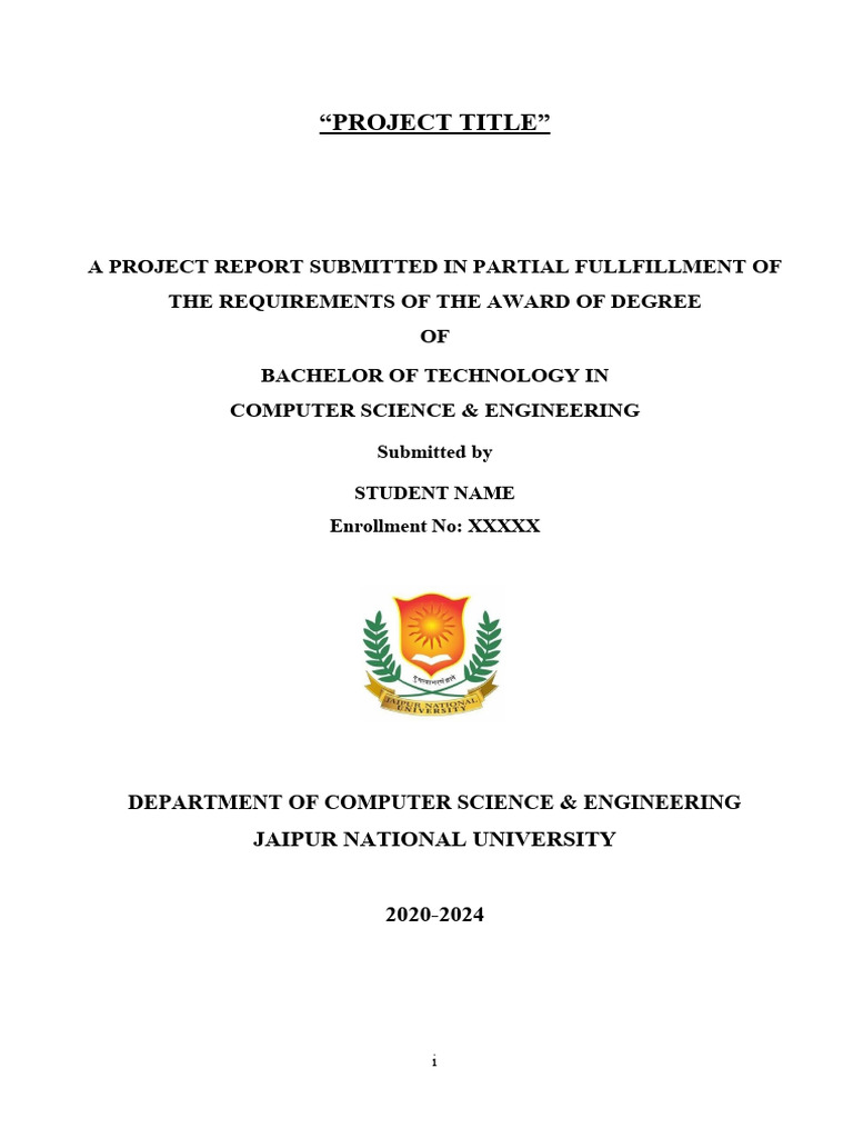 Project Report format | PDF | Science