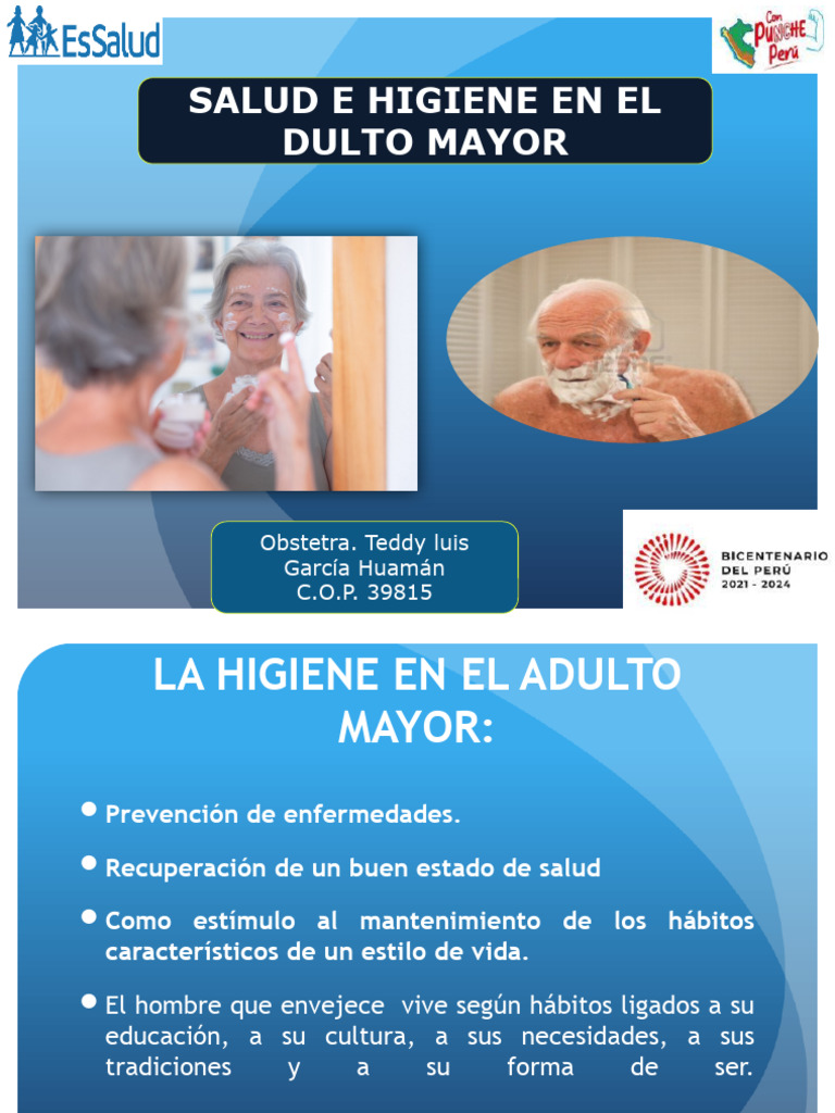 3. Higiene Del Adulto Mayor | Descargar gratis PDF | Dormir | Higiene