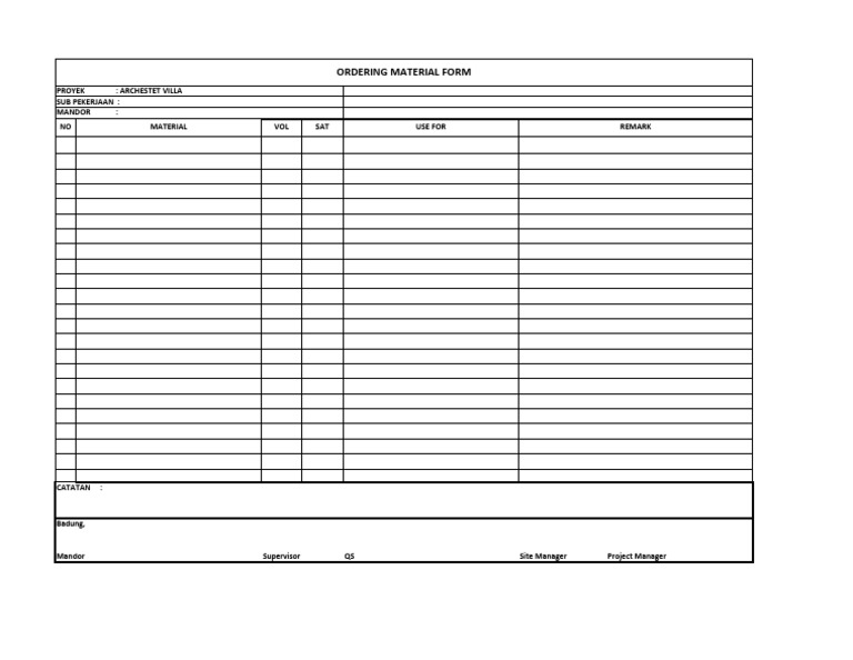 Form Ordering Material | PDF