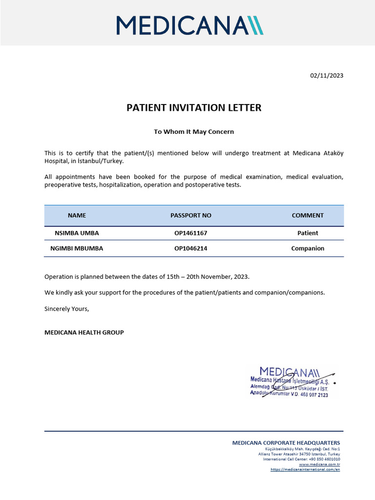Invitation (Davet) Letter | PDF