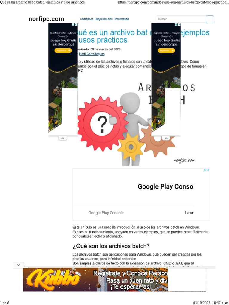 Qué Es Un Archivo Bat o Batch, Ejemplos y Usos Prácticos | PDF ...