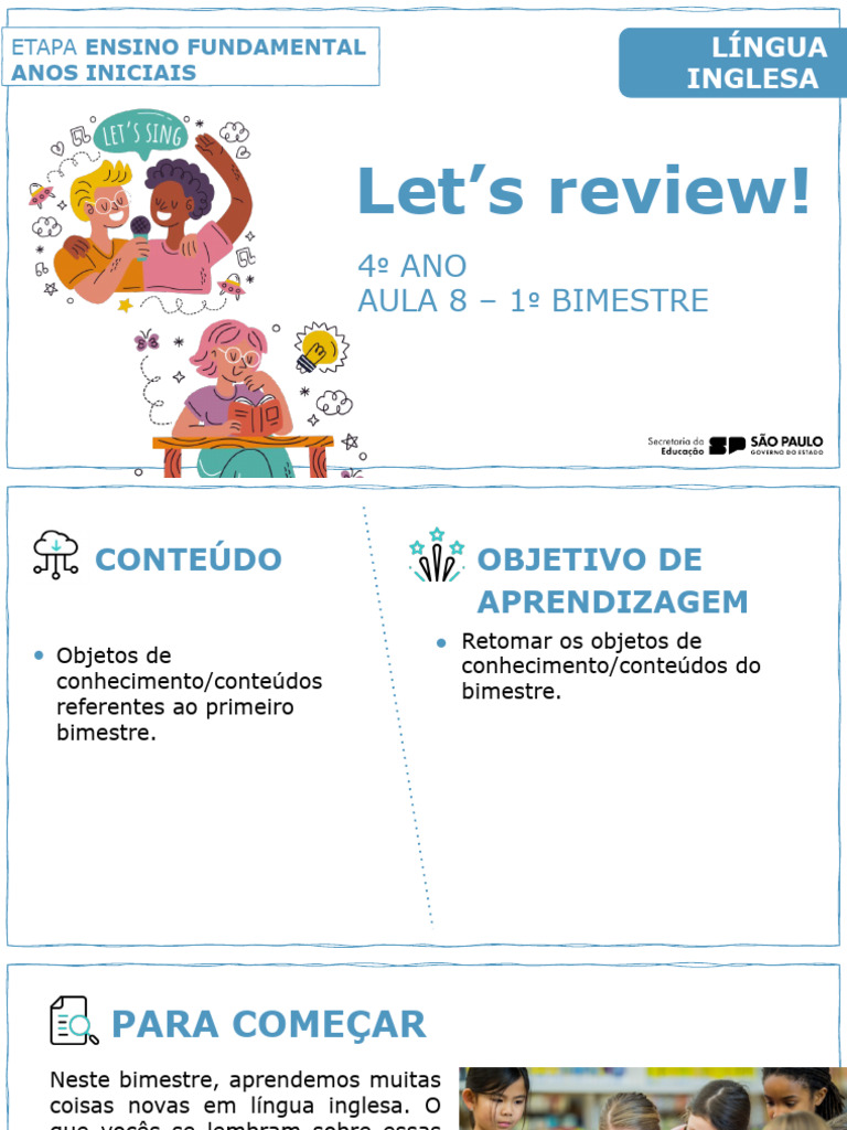 Aula 8 - 4° Ano 1º Bimestre | PDF | Home | Interior Design