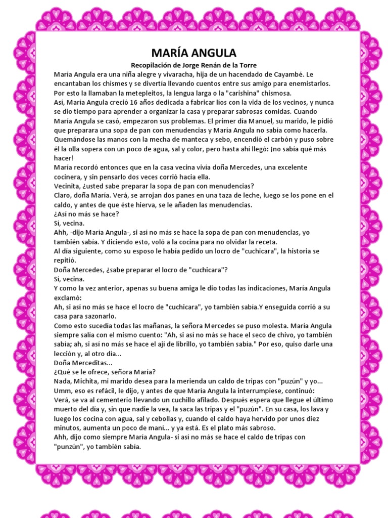 María Angula | PDF | Cocina | Alimentos