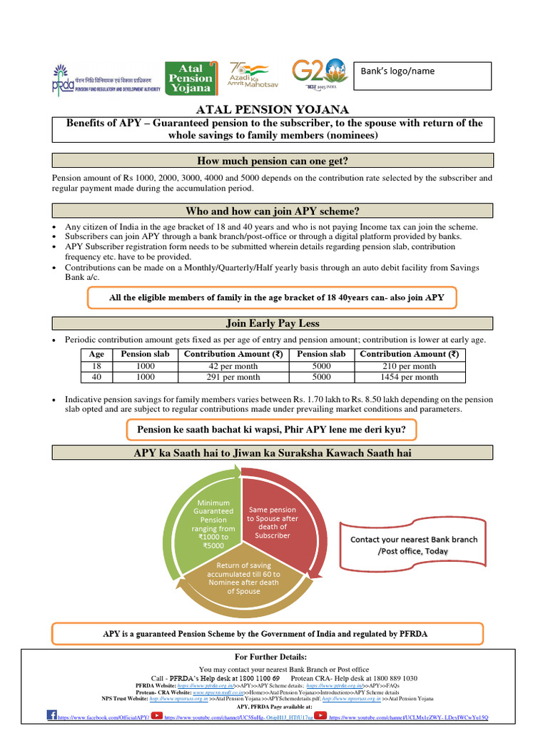 APY Flyer English | PDF | Pension | Factor Income Distribution